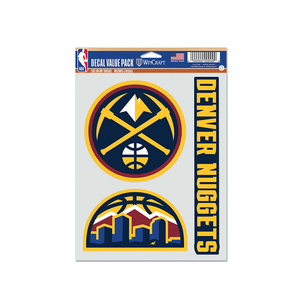 STICKERS WINCRAFT DENVER NUGGETS MULTI USE 3 FAN - NBA Store Argentina