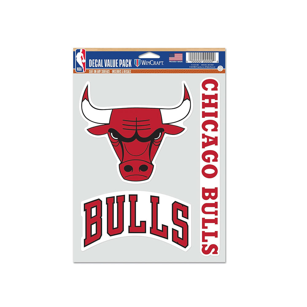 STICKERS WINCRAFT CHICAGO BULLS MULTI USE 3 FAN - NBA Store Argentina