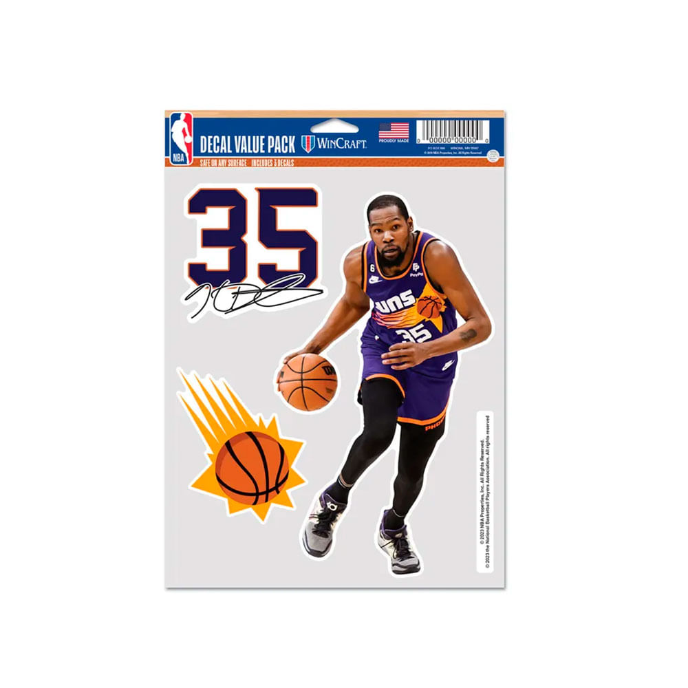 STICKERS WINCRAFT PHOENIX SUNS MULTI USE 3 FAN KEVIN DURANT - NBA Store ...