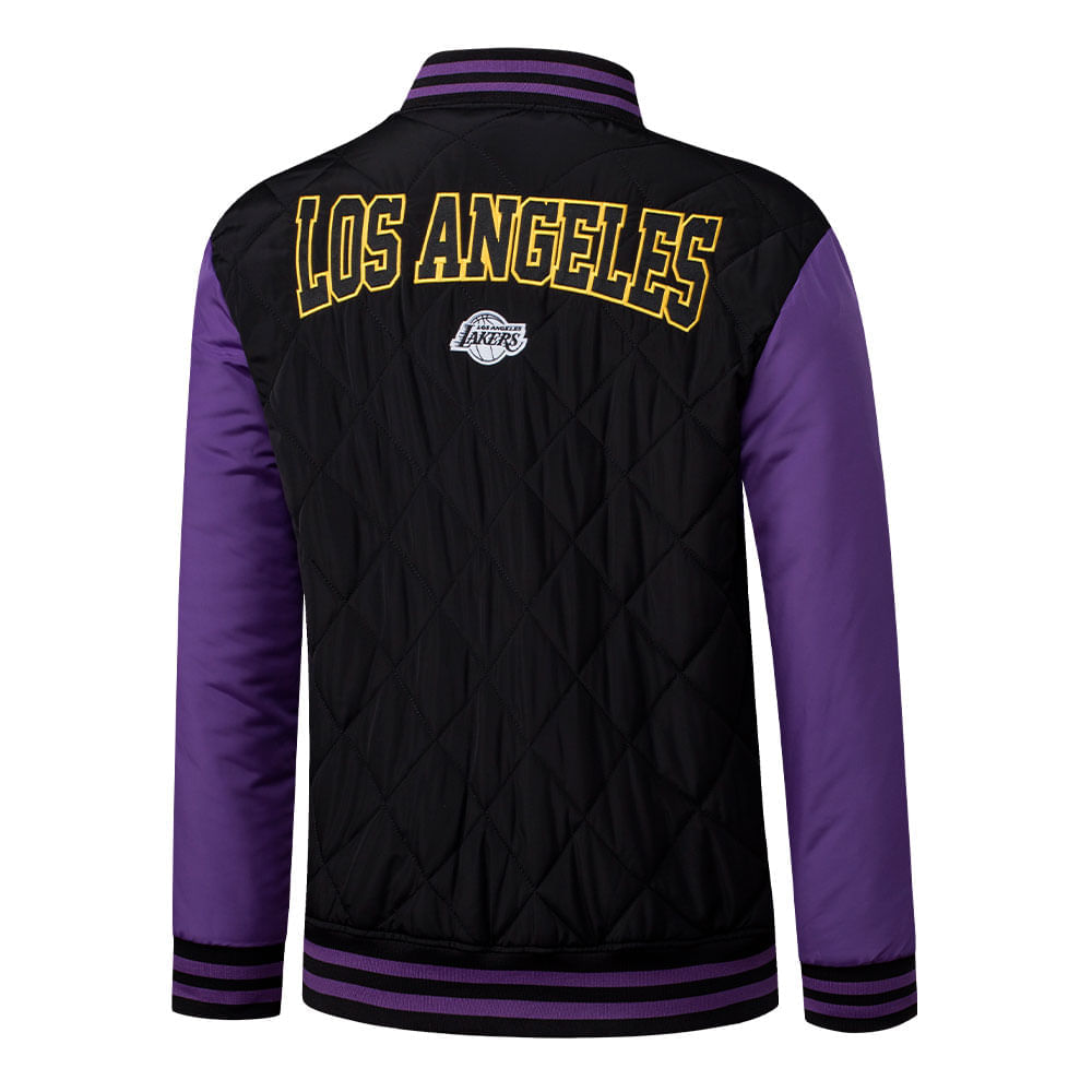 Campera NBA LOGO PATCH REGULAR FIT QUILTED BOMBER LOS ANGELES LAKERS ...