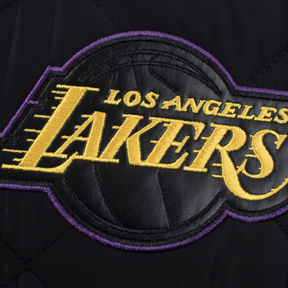 Campera NBA LOGO PATCH REGULAR FIT QUILTED BOMBER LOS ANGELES LAKERS ...